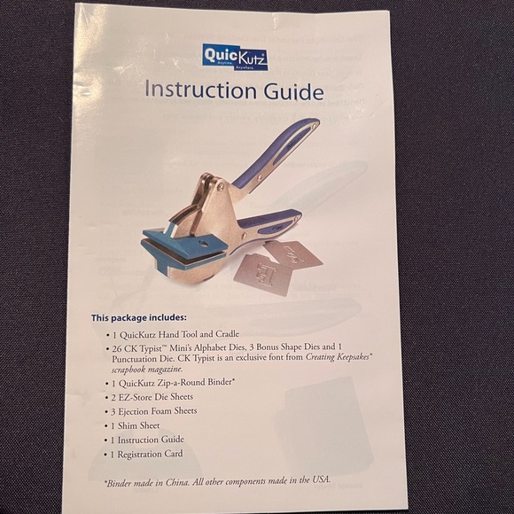 QuicKutz | Other | Quickutz Handheld Die Cut Tool | Poshmark